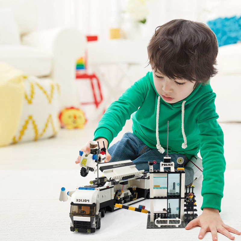 DIY Building Blocks Police Station - Shop ExMart